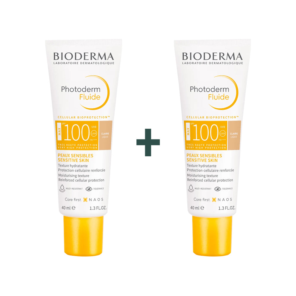 BIODERMA PHOTODERM FLUIDE MAX SPF100 LIGHT FINISH 40ML + 1 FREE ...