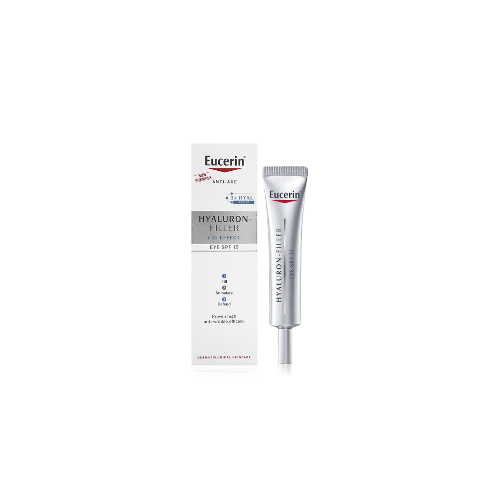 EUCERIN HYALURON-FILLER+3x EFFECT EYE SPF 15, 15ml | Inaya Derma